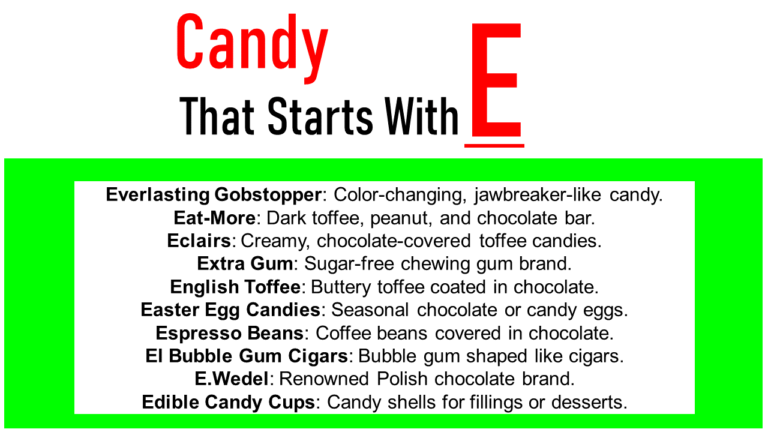 20+ Candy That Starts With E - EngDic