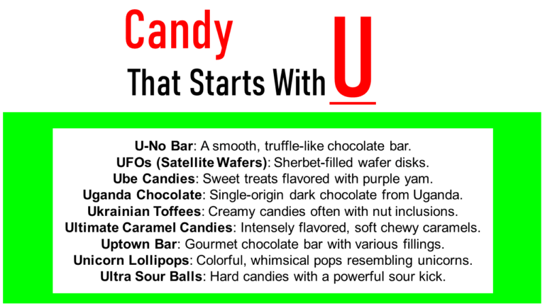 20+ Candy That Starts With U - EngDic