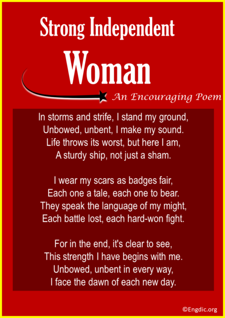 10 Best Poems About Strong Independent Woman - EngDic