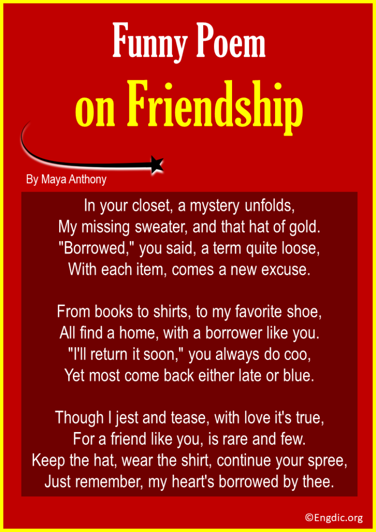 16 Funny & Cheesy Poems For Friend & Friendship - EngDic