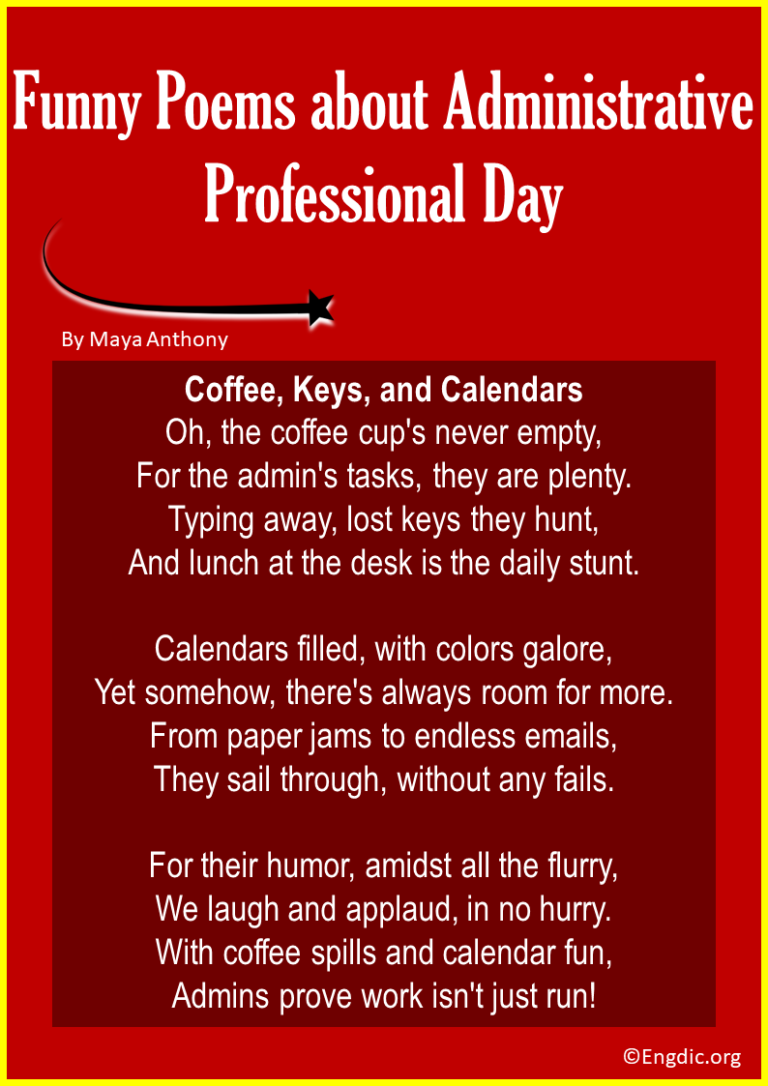 Funny & Inspirational Poems about Administrative Professional Day - EngDic