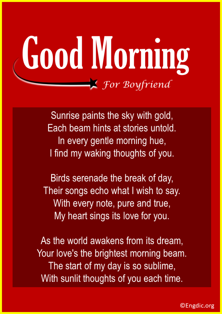 10 Good Morning Love Poems For Him/Boyfriend/Husband - EngDic