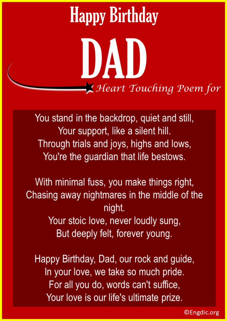 16 Short and Heart Touching Birthday Poems for Dad - EngDic