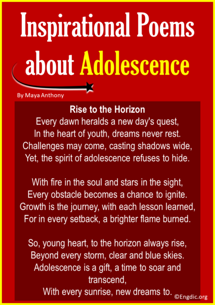 10 Inspirational Short Poems about Adolescence - EngDic