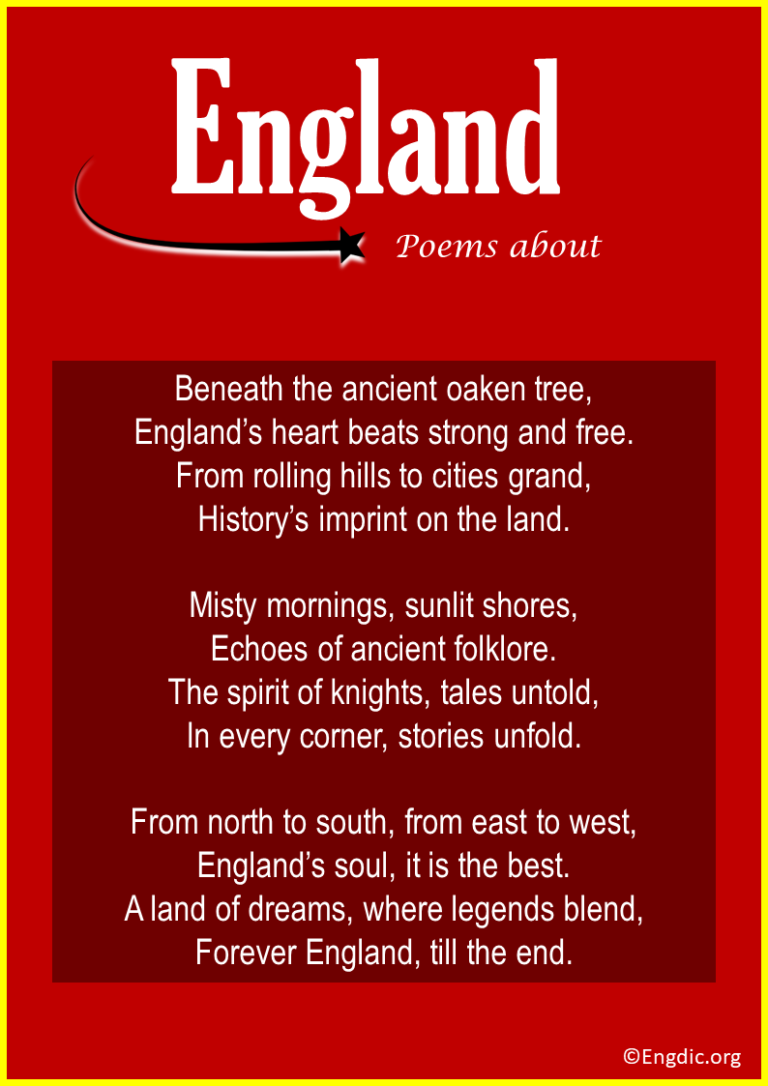 20 Short, Patriotic & Modern Poems about England - EngDic