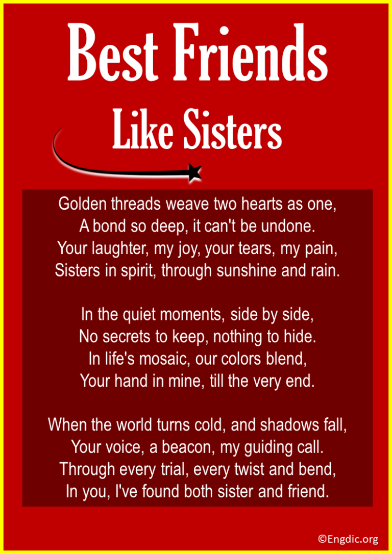 10 Of The Best Poems About Best Friends Like Sisters - EngDic