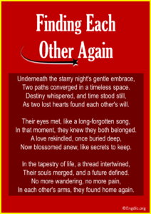 10 Best Poems About Finding Each Other Again - EngDic
