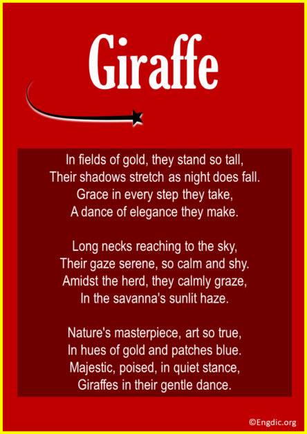 10 Short Poems About Giraffe - EngDic