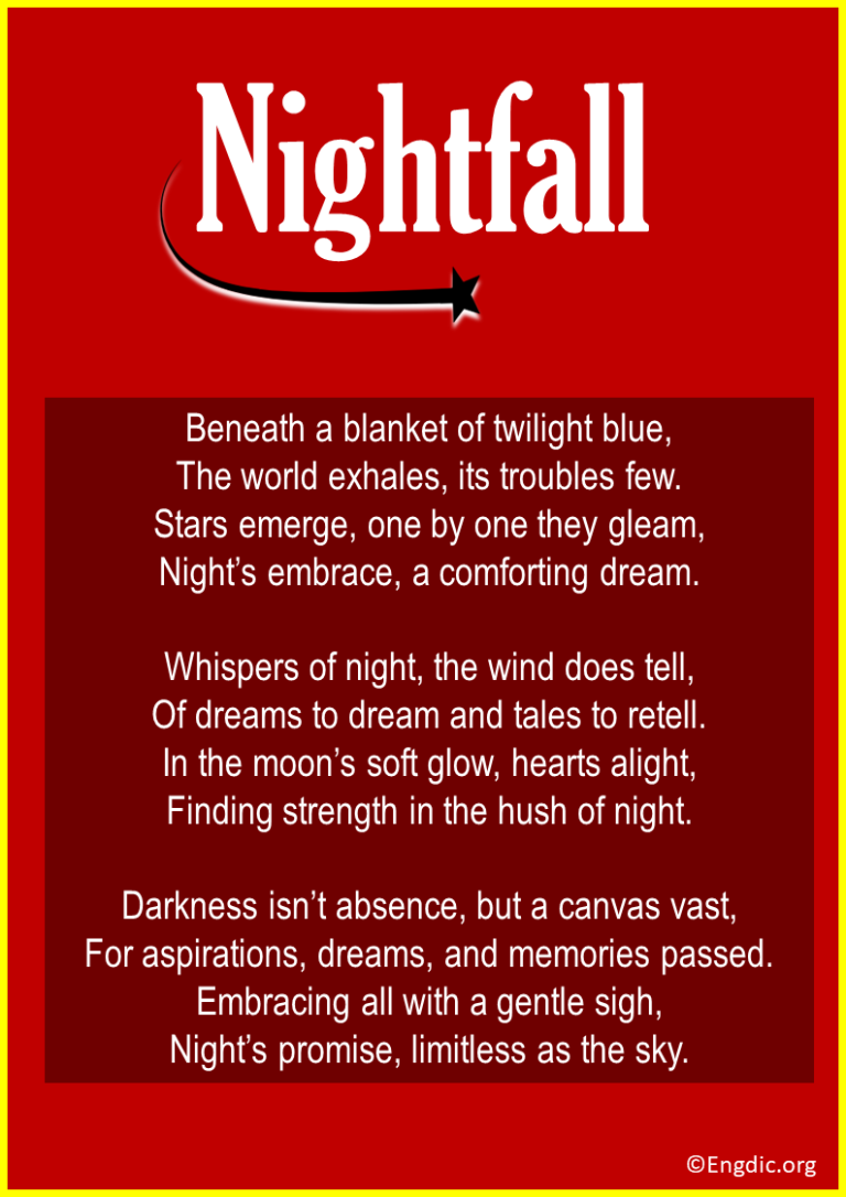 10 Funny & Inspirational Poems About Nightfall - EngDic