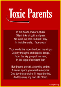 10 Best Short Poems About Toxic/Bad/Abusive Parents - EngDic