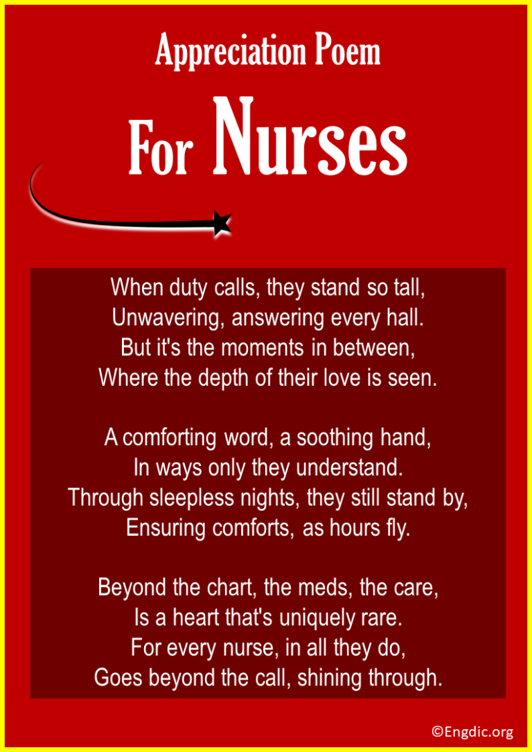 13 Inspirational & Appreciation Poems For Nurses - EngDic