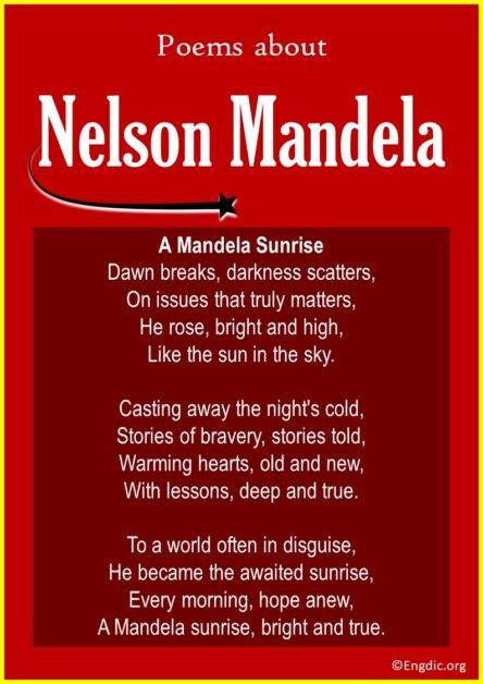 10 Short Poems About Nelson Mandela - EngDic