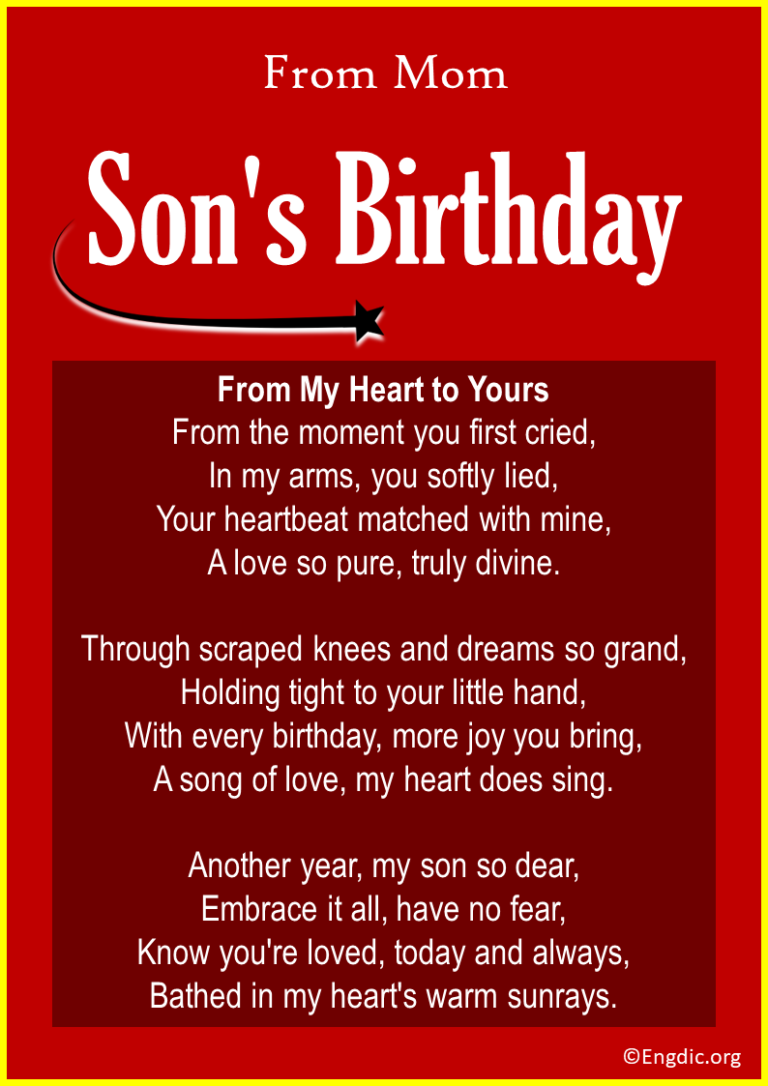 18th Birthday Poems about Son (Heart-touching Poems) - EngDic