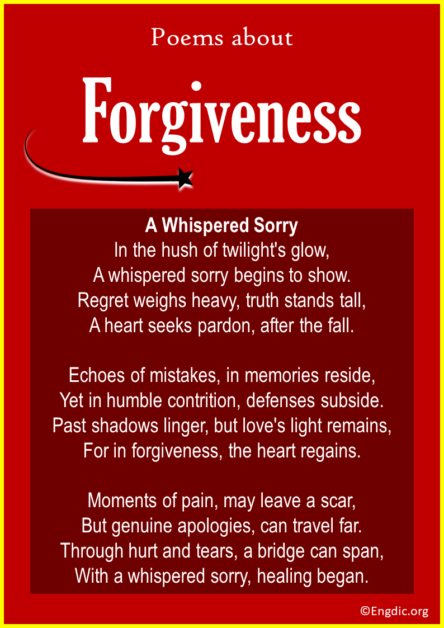 Top 10 Poems to Ask For Forgiveness - EngDic