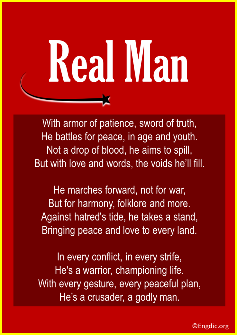 10 Real Man Poems: Poems About Godly Man - EngDic