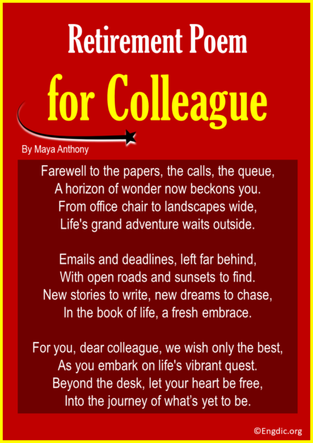 15 Funny Retirement Poems For Friend/Colleague - EngDic