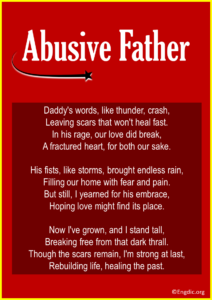 10 Best Short Poems About Toxic/Bad/Abusive Parents - EngDic