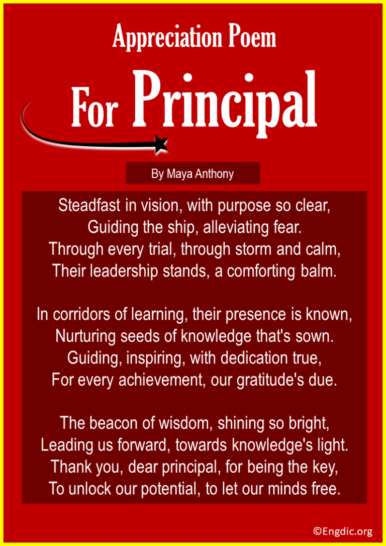 13 Short Appreciation Poems For Principals - EngDic