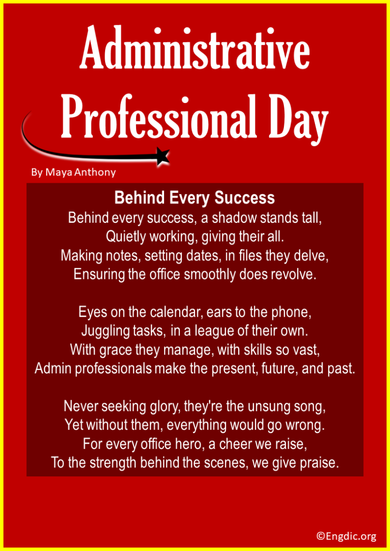 Funny & Inspirational Poems about Administrative Professional Day - EngDic