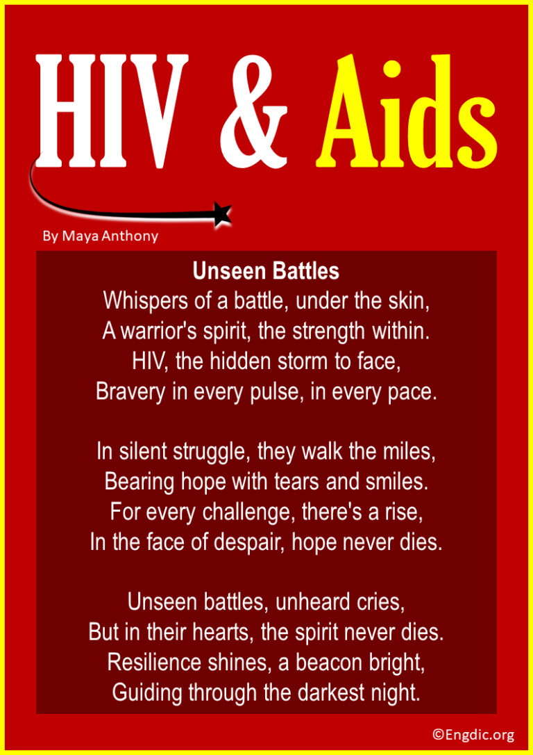 10 Best Poems about HIV & Aids [Awareness & Prevention] - EngDic