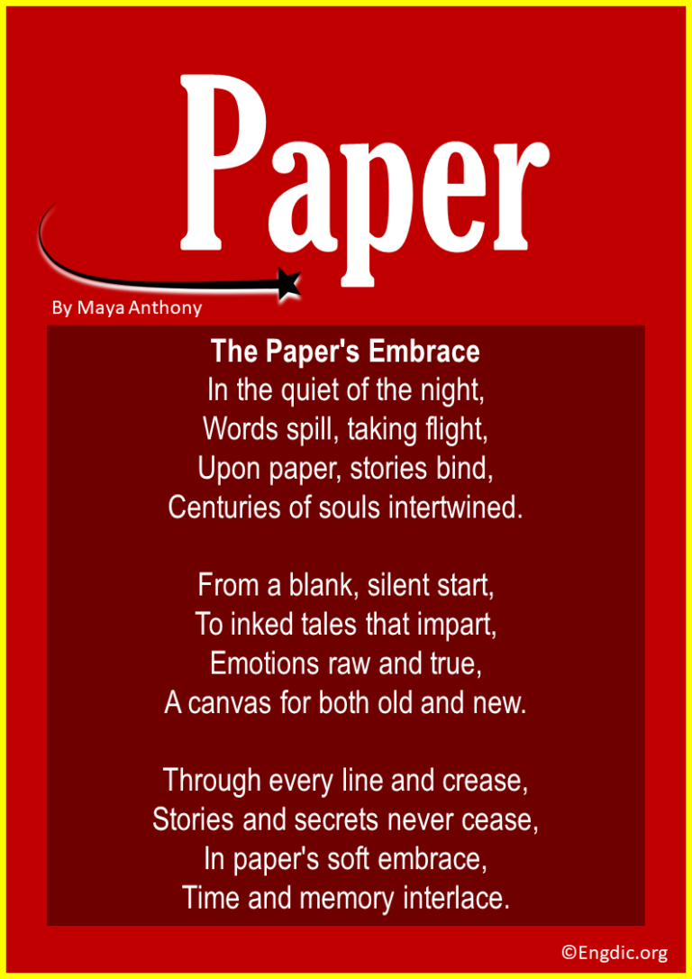 Top 10 Poems about Paper - EngDic