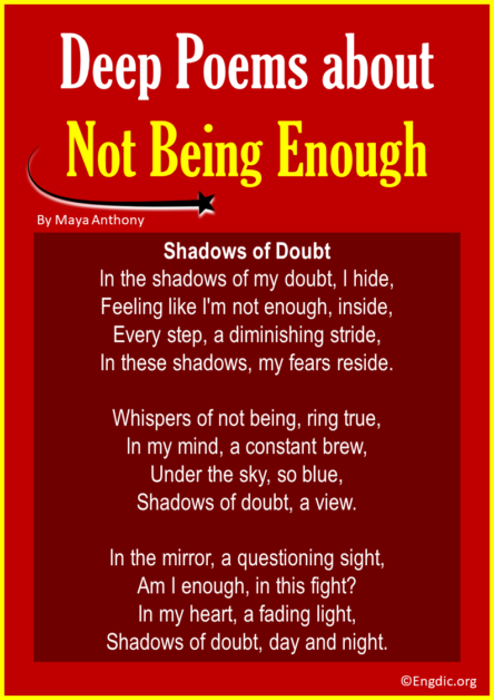 10 Best Deep Poems about Not Being Enough - EngDic