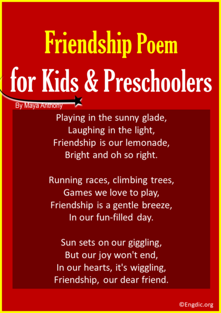 10 Best Friendship Poems for Kids & Preschoolers - EngDic