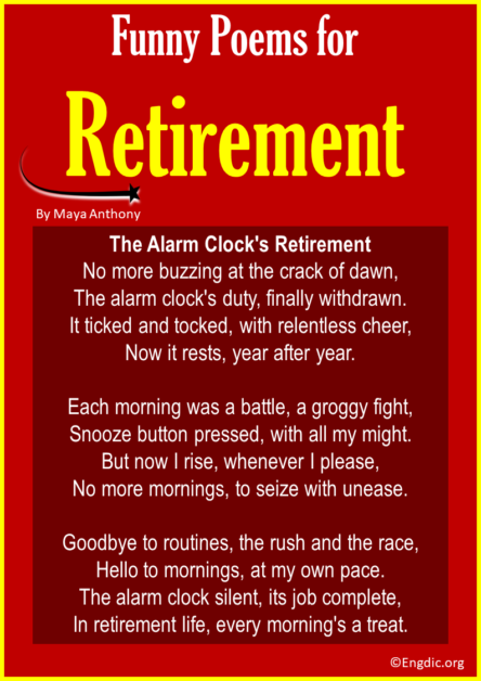 10 Best Funny Poems for Retirement - EngDic