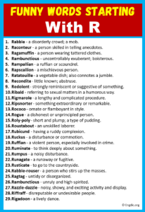 30 Funny Words That Start With R (With Meanings) - EngDic