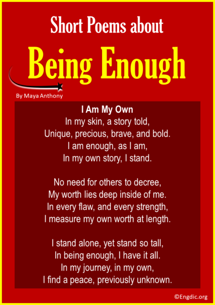 10 Best Short Poems about Being Enough - EngDic