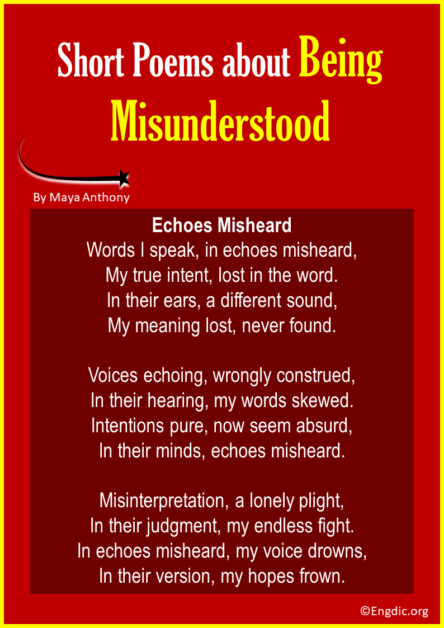 10 Best Short Poems about Being Misunderstood - EngDic