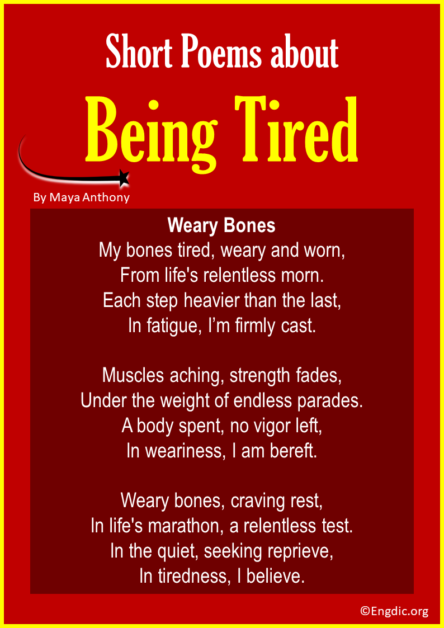 10 Best Short Poems about Being Tired - EngDic