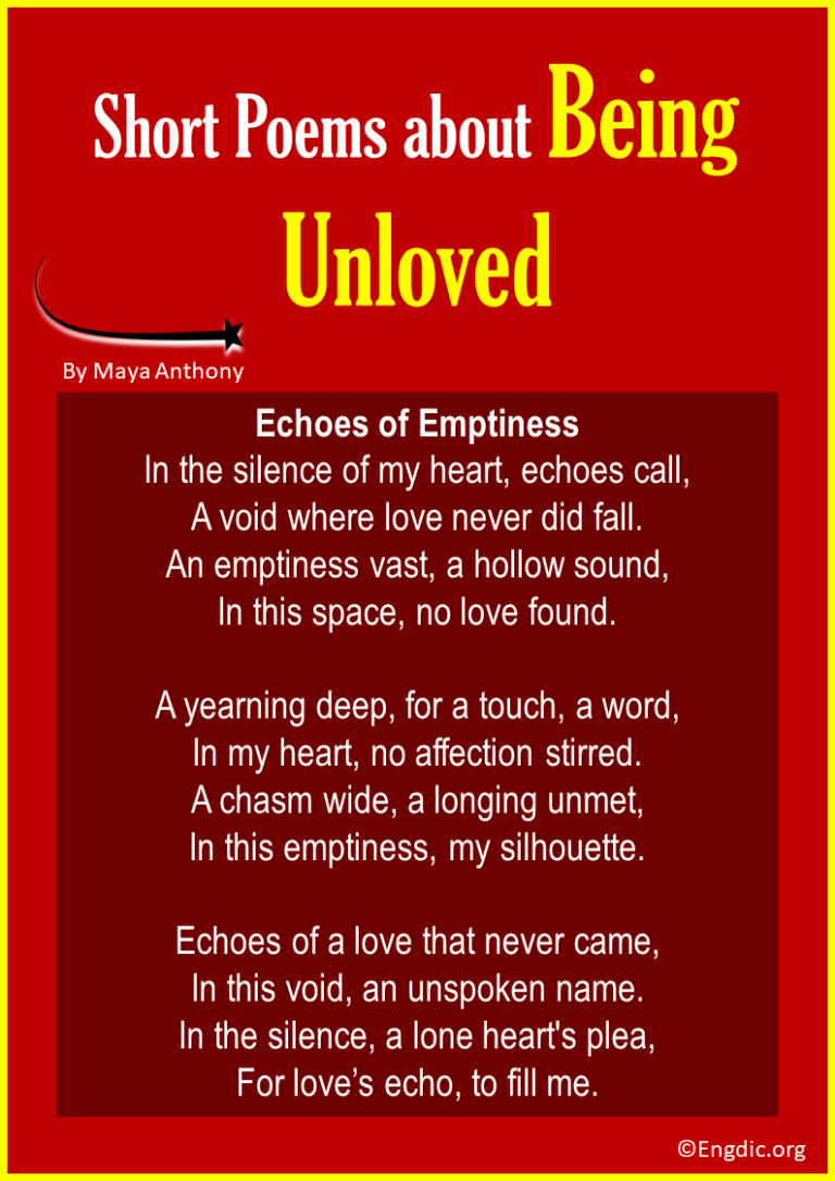 10 Best Short Poems about Being Unloved - EngDic