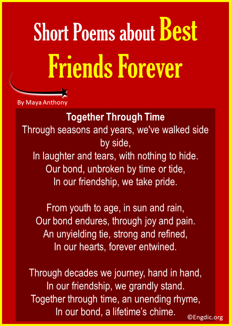 10 Short Poems about Best Friends Forever - EngDic