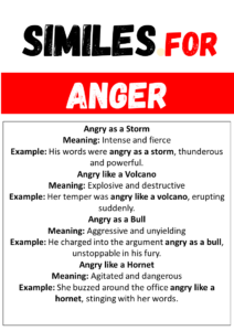 20 Best Similes for Anger (With Meanings & Examples) - EngDic