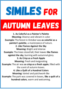 20 Best Similes for Autumn Leaves - EngDic