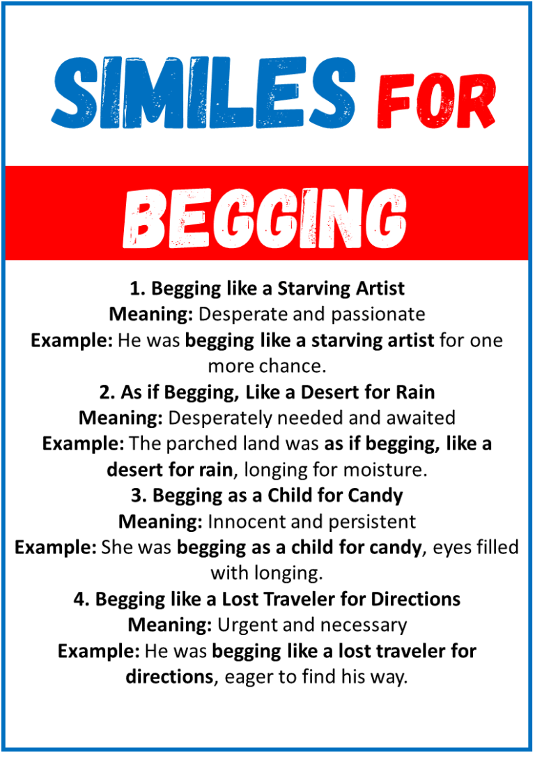 20 Best Similes for Begging (With Meanings & Examples) - EngDic