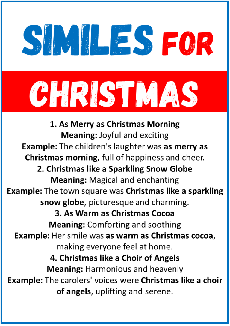 20 Best Similes for Christmas (With Meanings & Examples) - EngDic