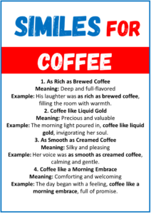 20 Best Similes for Coffee (With Meanings & Examples) - EngDic