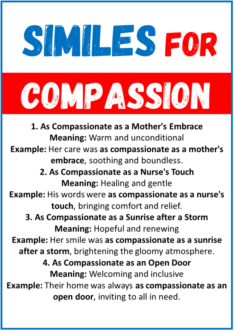 20 Best Similes for Compassion (With Meanings & Examples) - EngDic
