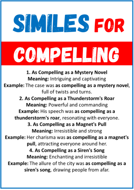 20 Best Similes for Compelling (With Meanings & Examples) - EngDic