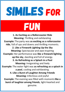 20 Best Similes for Fun (With Meanings & Examples) - EngDic