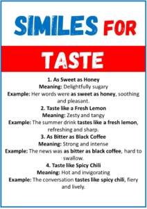 20 Best Similes for Taste (With Meanings & Examples) - EngDic