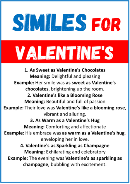 20 Best Similes for Valentine's (With Meanings & Examples) - EngDic