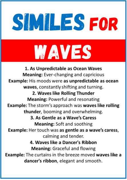20 Best Similes for Waves (With Meanings & Examples) - EngDic