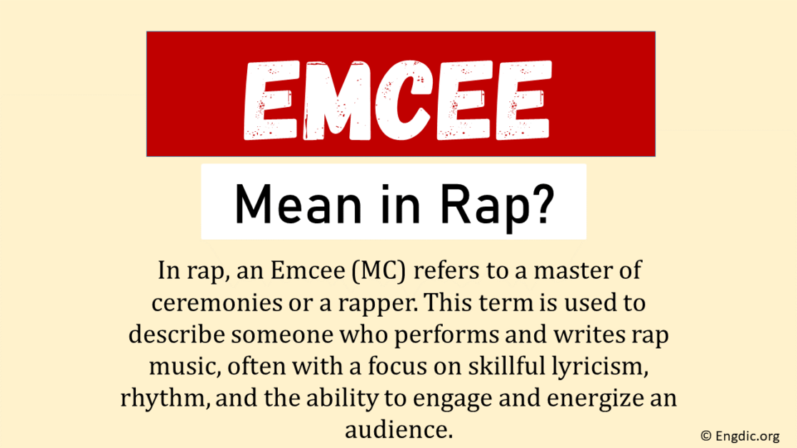 What Does Emcee Mean In Rap? (Origin & Usage) - EngDic
