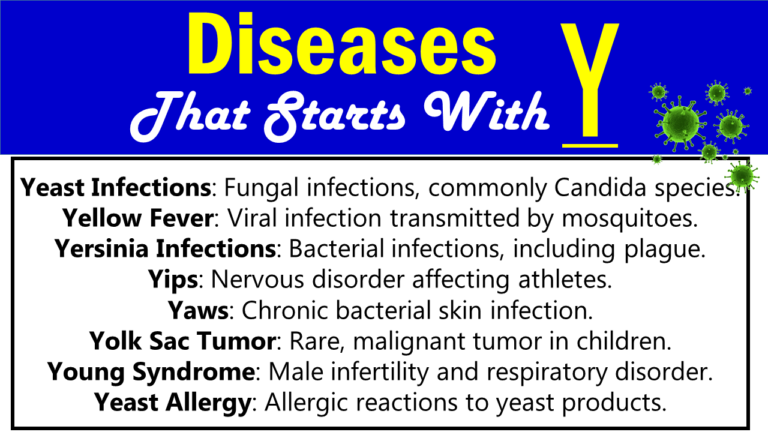 All Diseases that Start with Y (Rare, Deadly, and Many More!) - EngDic