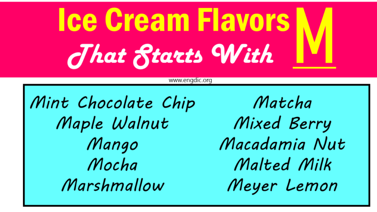 Top Ice Cream Flavors That Start With M - EngDic