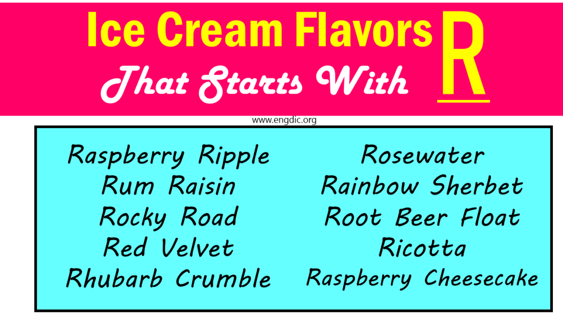 Top Ice Cream Flavors That Start With R - EngDic