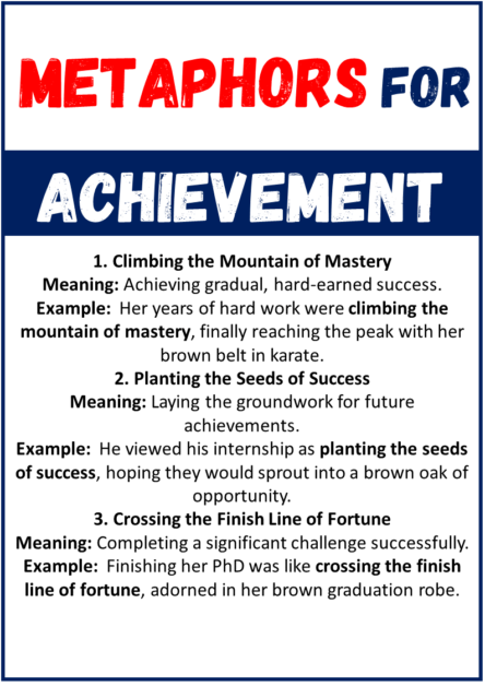20 Best Metaphors for Achievement (With Meanings & Examples) - EngDic